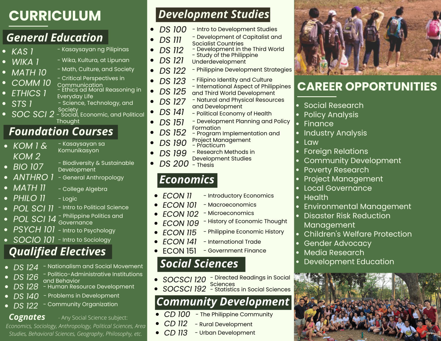 DSS – Development Studies Program – College of Arts and Sciences