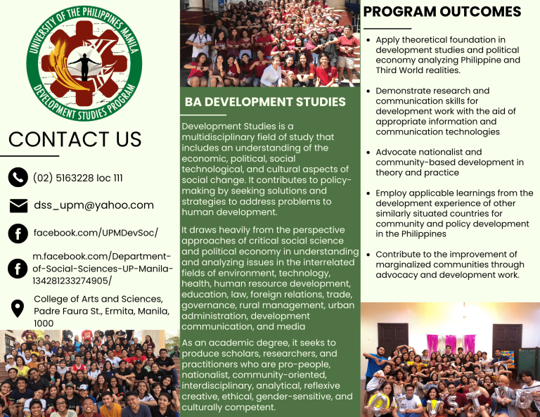 DSS – Development Studies Program – College of Arts and Sciences