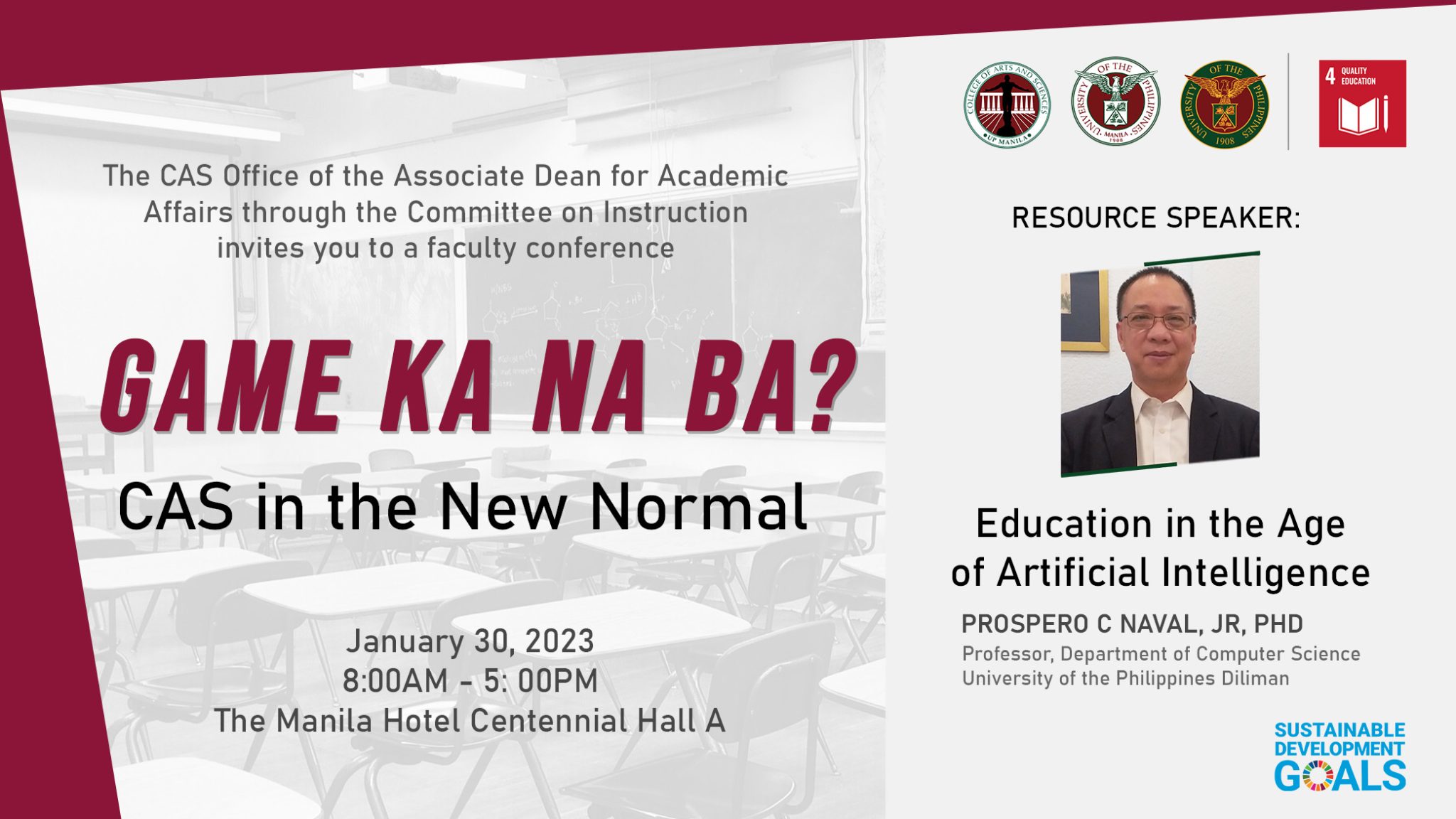 Game ka na ba? CAS in the New Normal – College of Arts and Sciences