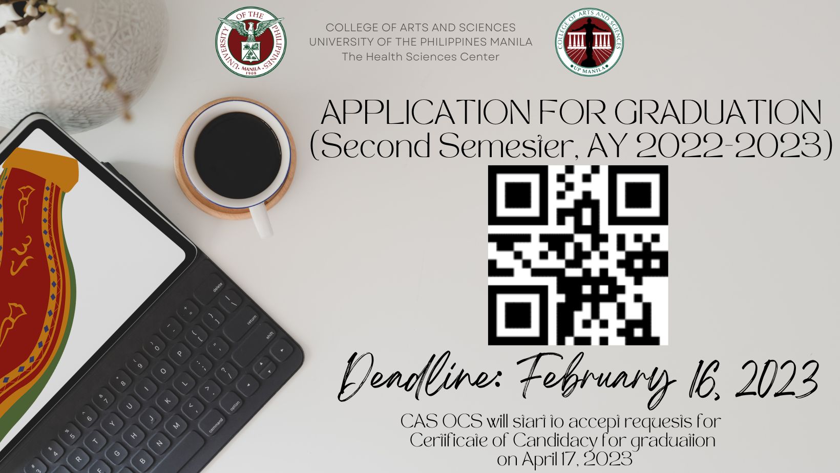 Application for Graduation – College of Arts and Sciences