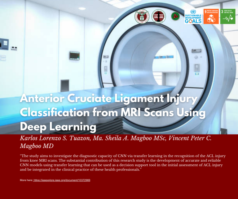 PUBLISHED: “Anterior Cruciate Ligament Injury Classification from MRI ...