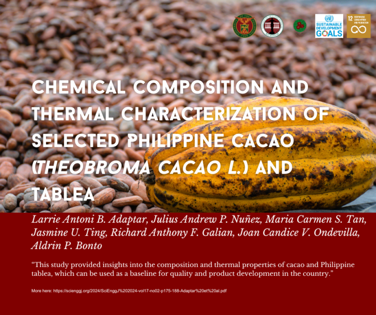 PUBLISHED: “Chemical composition and thermal characterization of ...