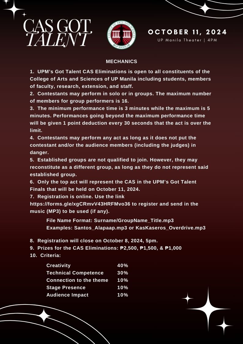 CAS Got Talent 2024 – College of Arts and Sciences